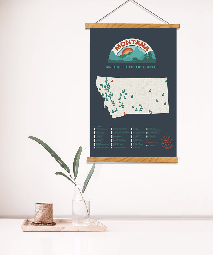 Montana Parks Map - Map of Montana featuring all MT State Parks and ...