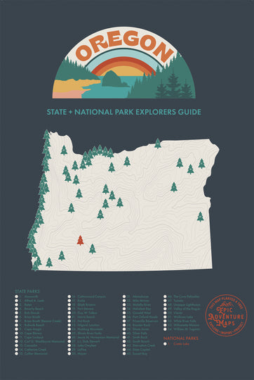 Oregon Parks Map - Map of Oregon featuring all OR State Parks and ...